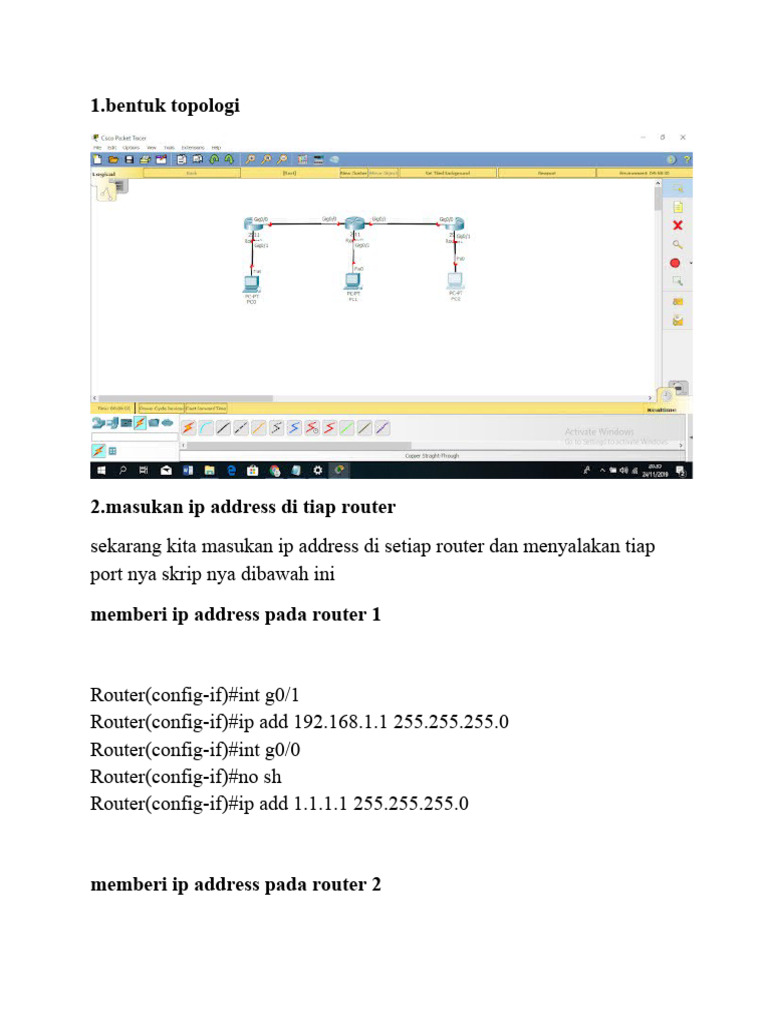 Konfigurasi Statis 3 Router | PDF | Metode & Bahan Ajar | Komputer