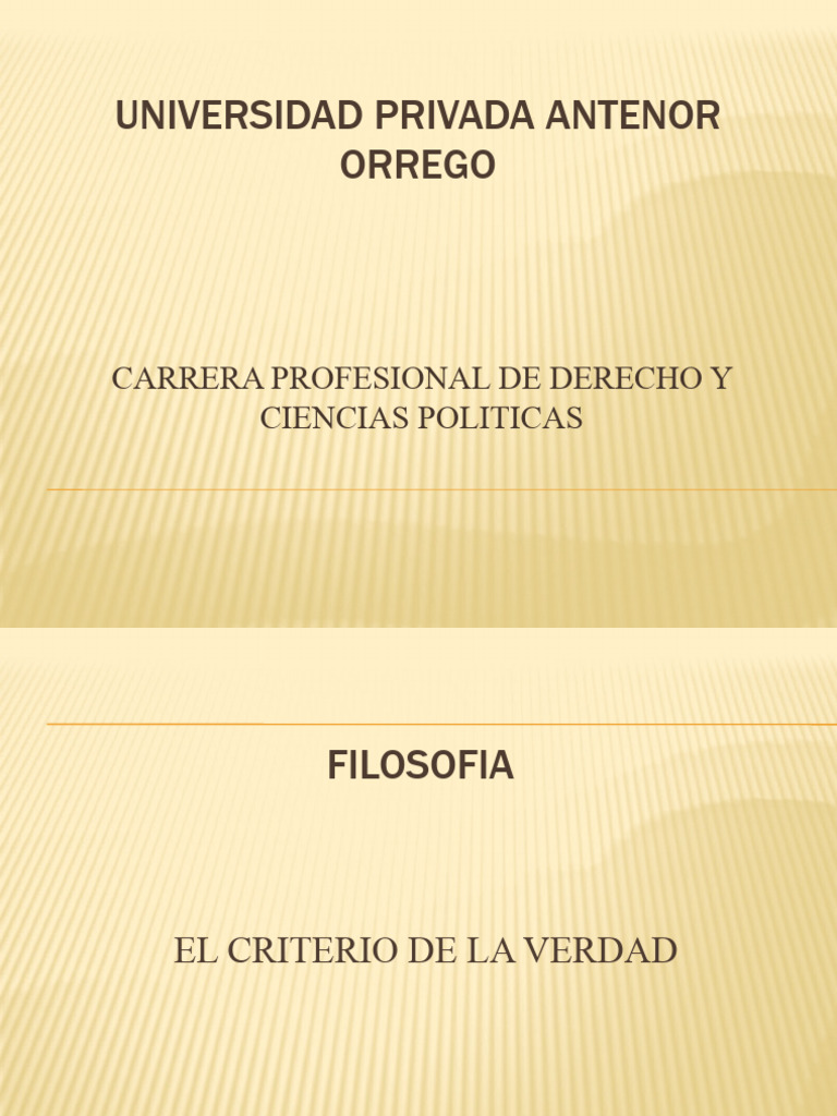 Criterio de Verdad | PDF | Verdad | Evidencia