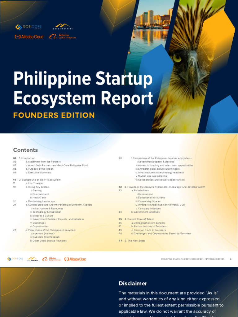 Gobi Core Philippine Startup Ecosystem Report Founders EditionUpdated | PDF | Startup Company ...