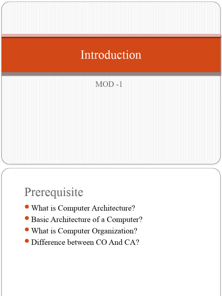 Introduction Mod1 | PDF | Central Processing Unit | Operating System