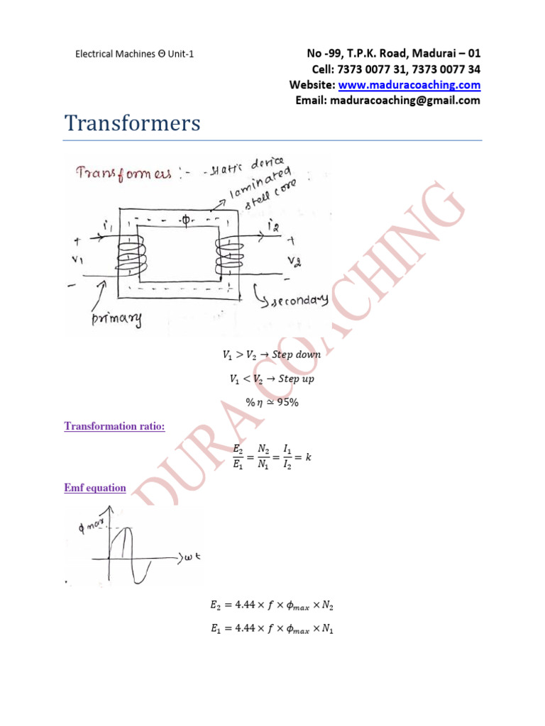 Free Material 18 | PDF | Transformer | Electrical Resistance And Conductance