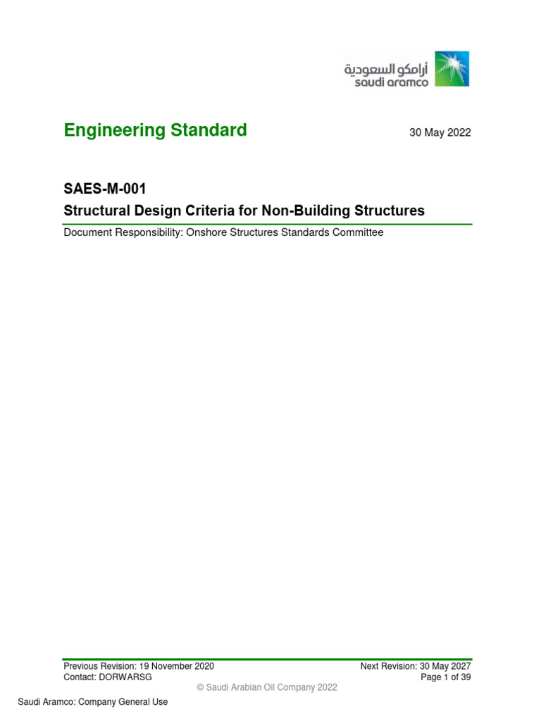 Saes M 001 | PDF | Structural Load | Concrete
