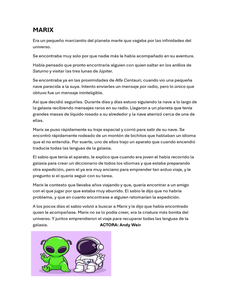 Cuento Ciencia Ficcion | PDF