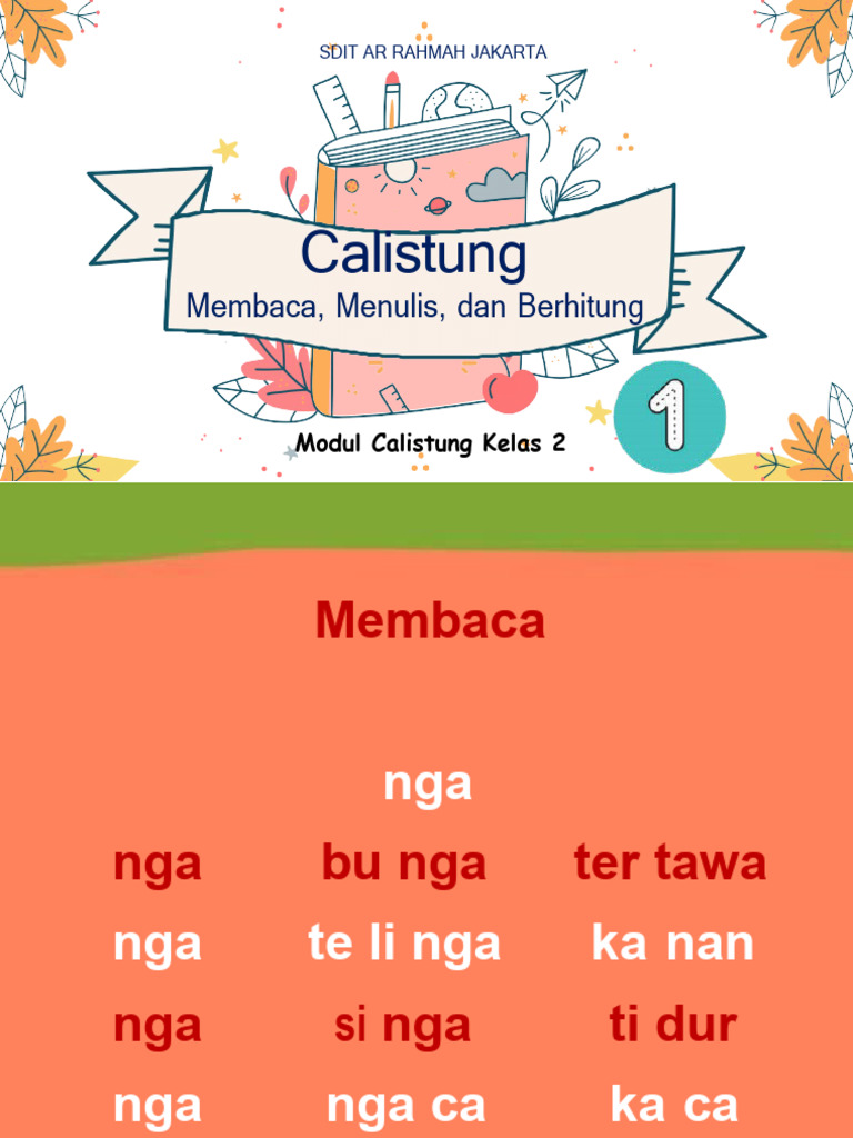 Kelas 2 - Modul Calistung 01 | PDF