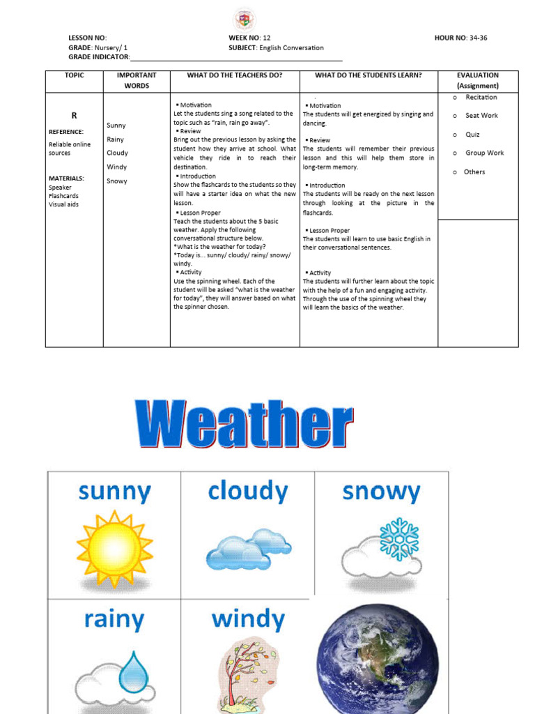 Sample Lesson Plan For 2-3 Years Old | PDF