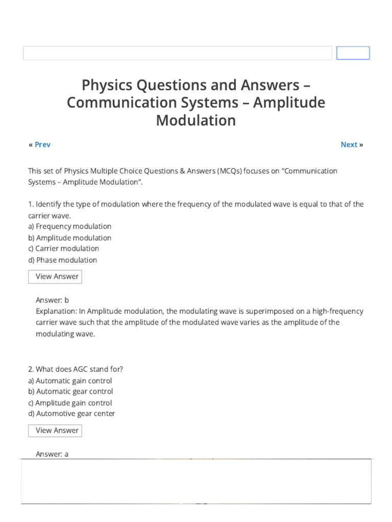 Am Fm Pm 1 Pdf Modulation Frequency Modulation