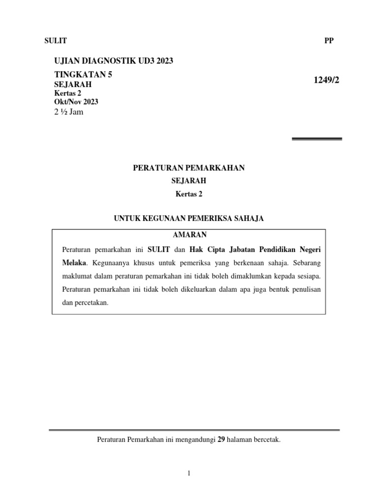 4.2023 k2 Skema Sej (Trial Melaka) | PDF