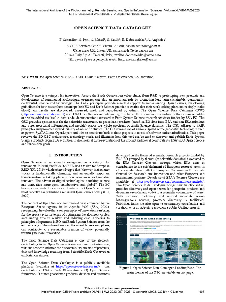 OPEN_SCIENCE_DATA_CATALOGUE | PDF | Metadata | Science