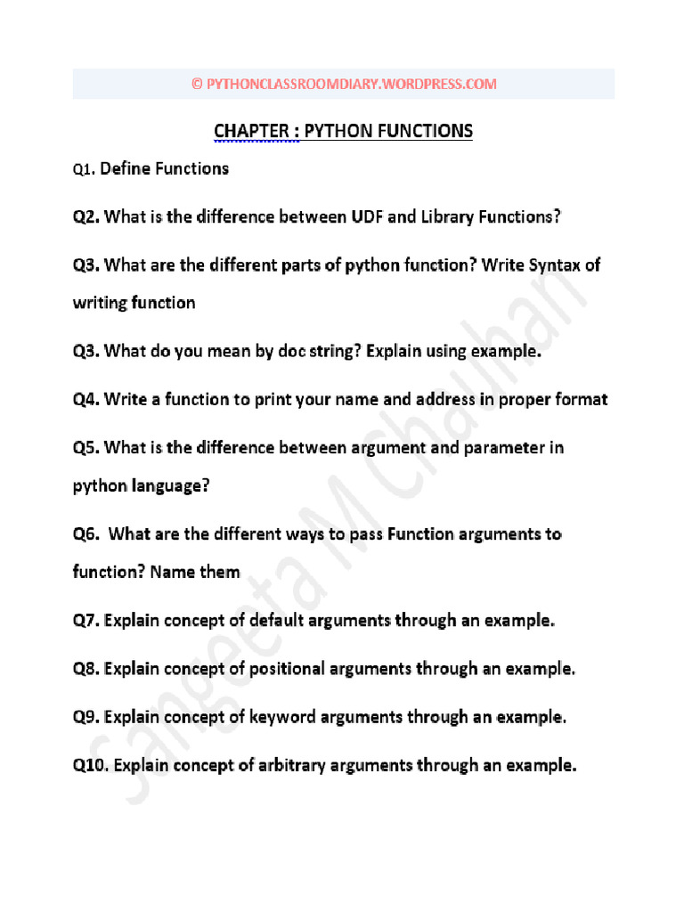 Functions Ques | PDF