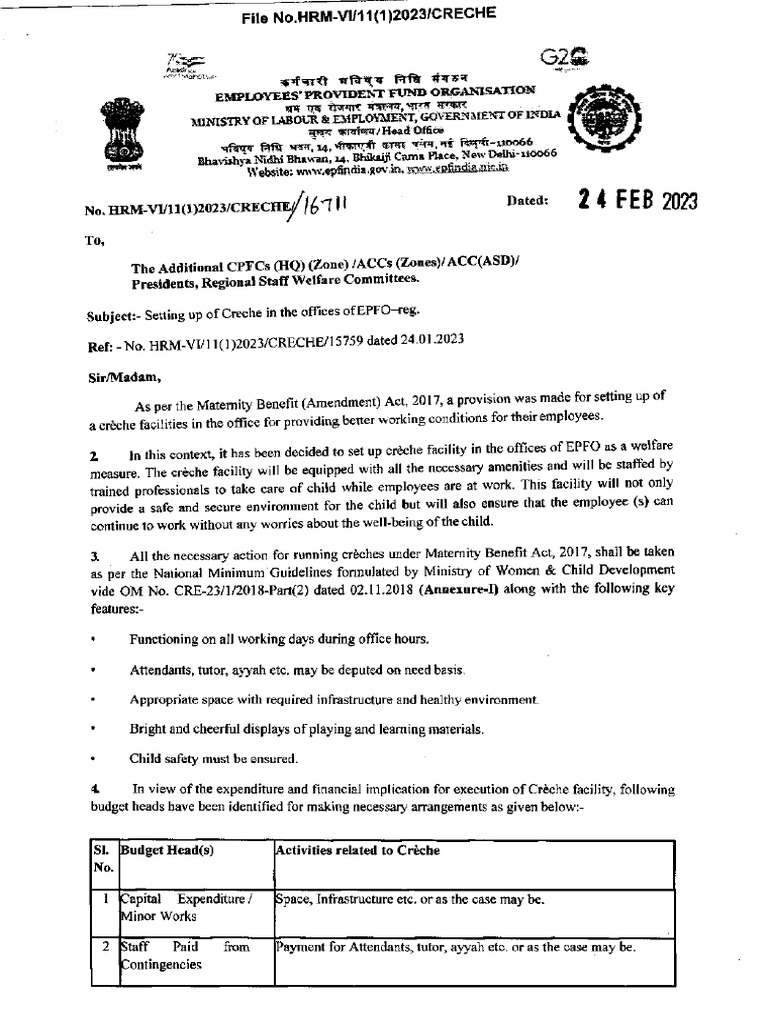 Creche Circular 24022023 | PDF | Child Care