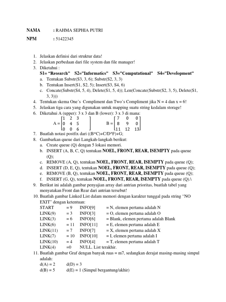 Struktur Data dan Algoritma Dasar | PDF