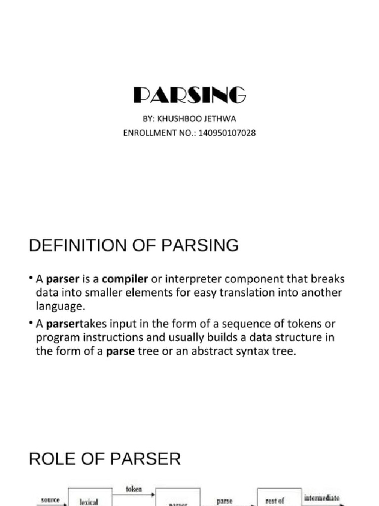 Parsing 67077365 | PDF