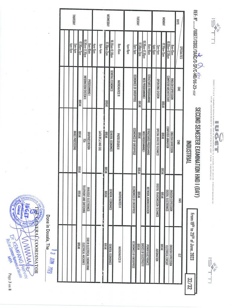 Second Semester Exam Program HND Ind | PDF
