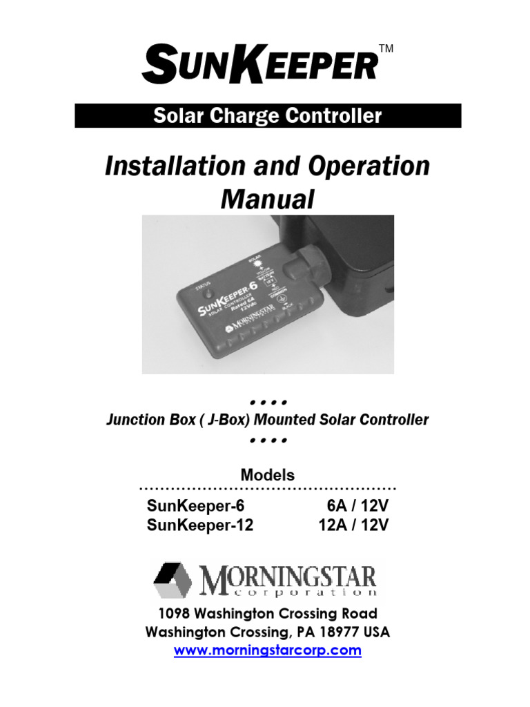 SunKeeper Solar Charge Controller Guide | PDF | Electrical Wiring ...