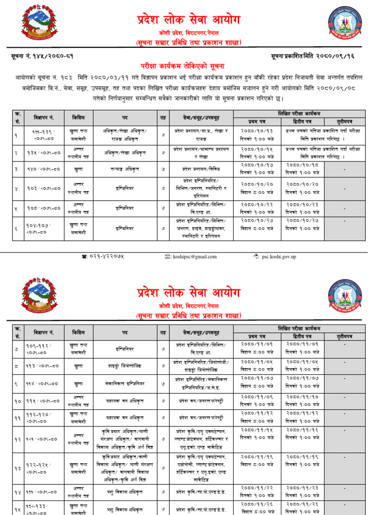 PSC - Koshi.gov - NP | PDF
