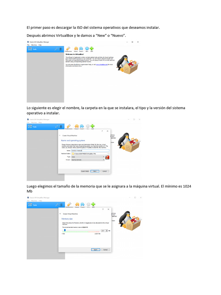 Guía de Instalación de CentOS 7 en VirtualBox | PDF