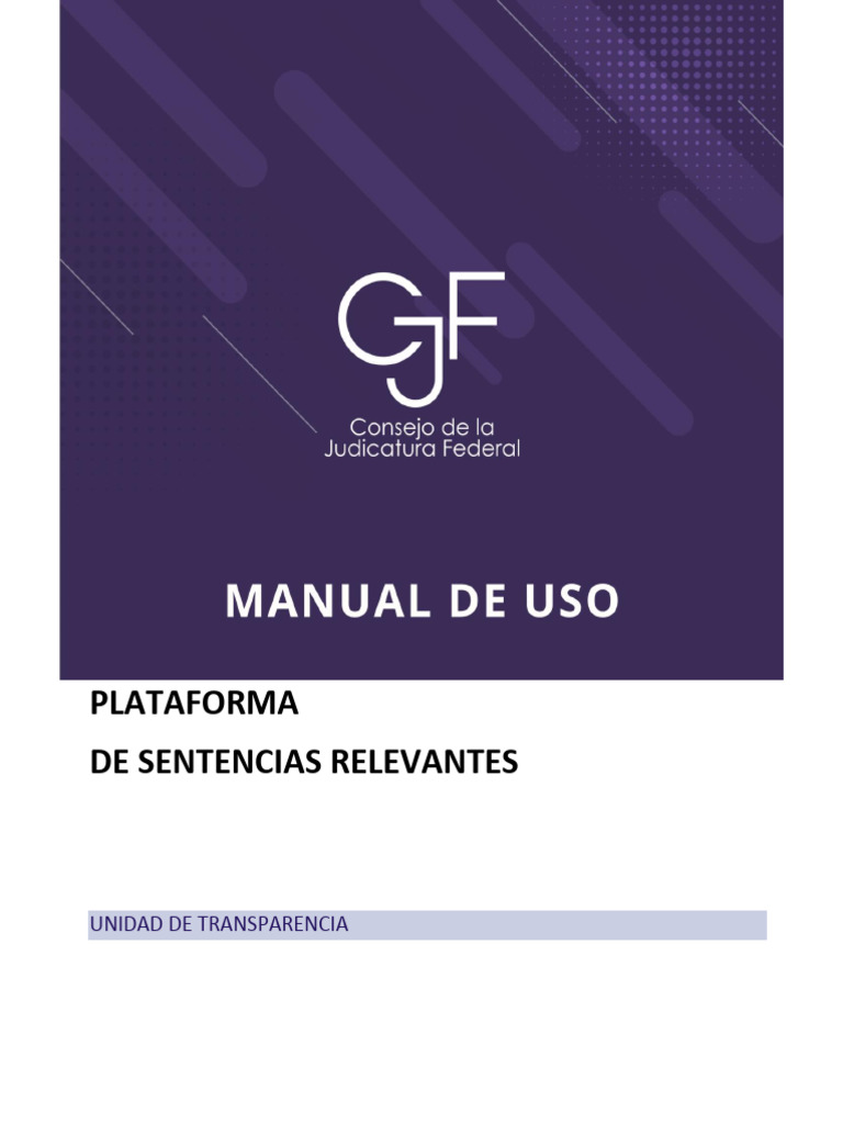 Manual de Uso Platforma Sentencias Relevantes | PDF