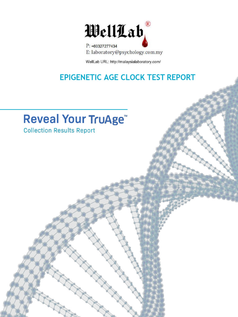 Epigenetic Age Clock Test Sample Report | PDF | Particulates | Epigenetics