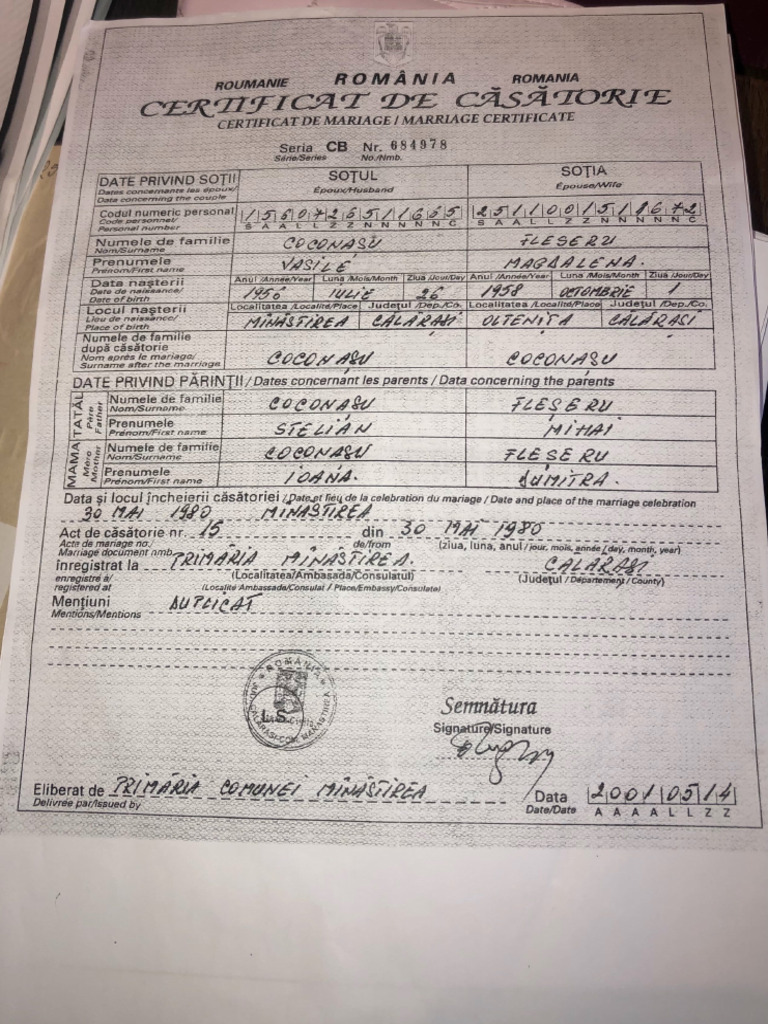 Cert Matrimonio | PDF