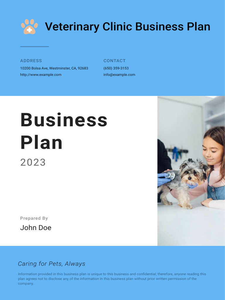 Veterinary Clinic Business Plan Example | PDF | Business | Finance ...