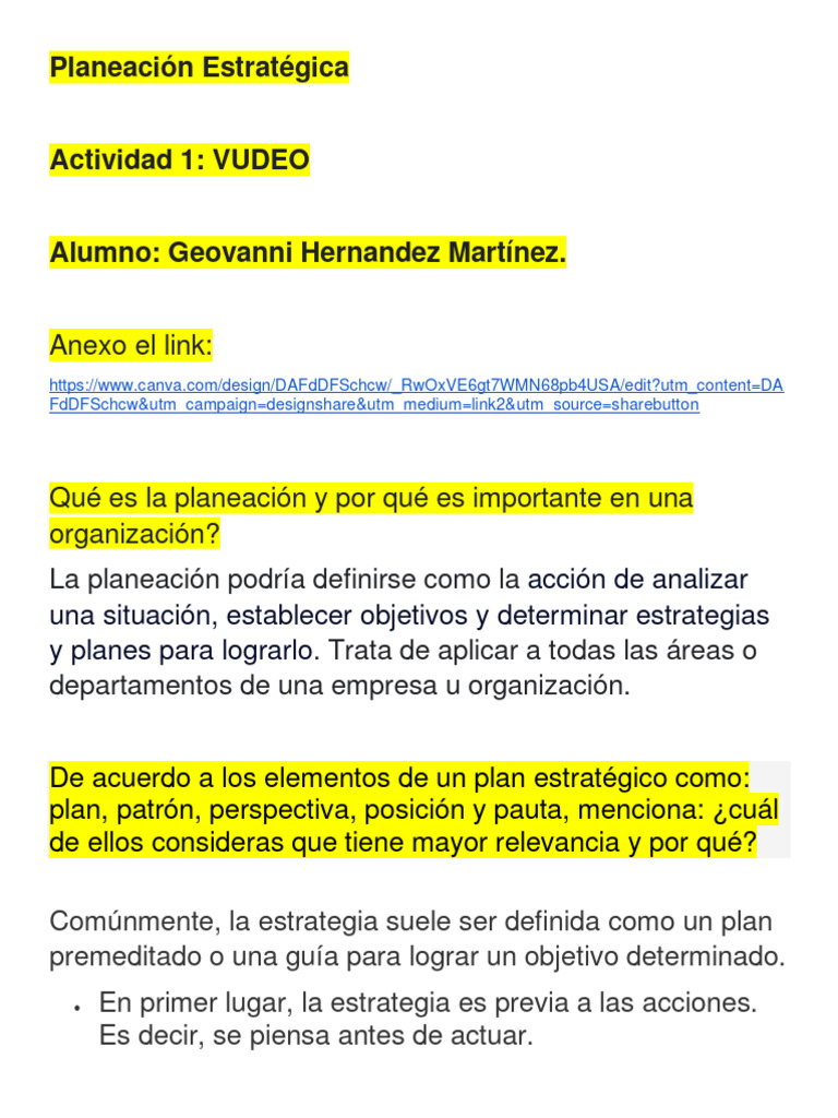 A1 GHM | PDF | Planificación | Business