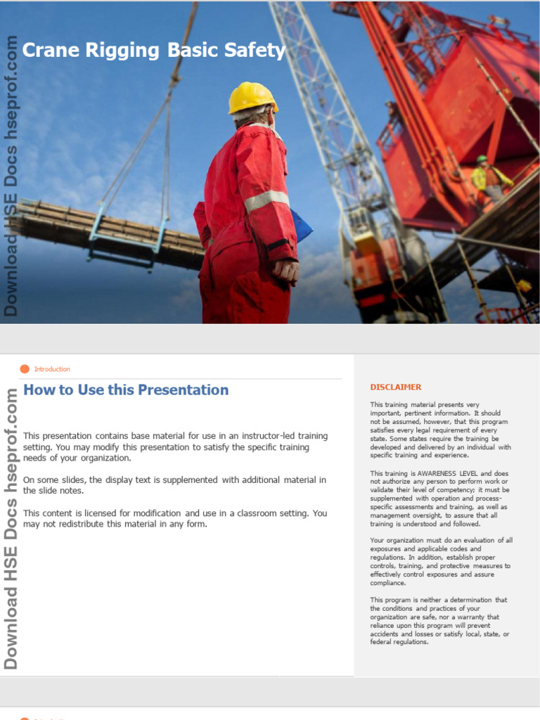 Crane Basic Safety | PDF