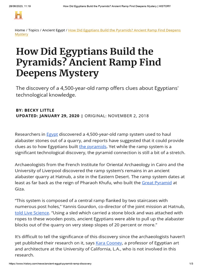 How Did Egyptians Build The Pyramids - Ancient Ramp Find Deepens ...