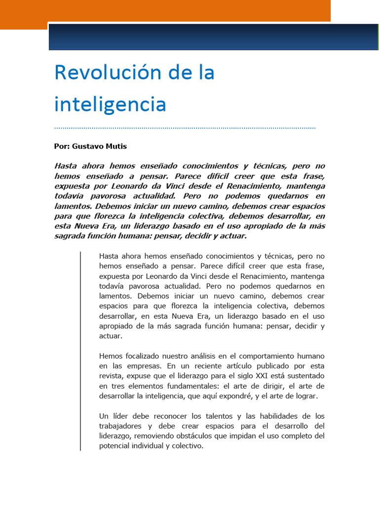 Revolucion de La Inteligencia | PDF