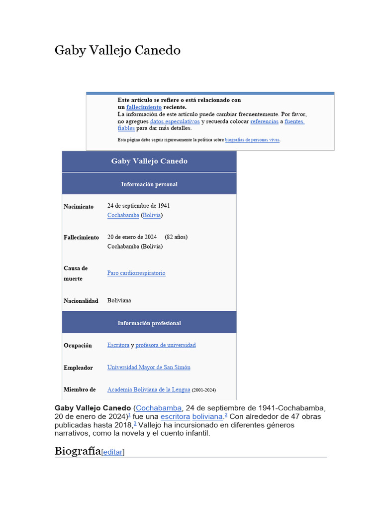 Gaby Vallejo Canedo | PDF