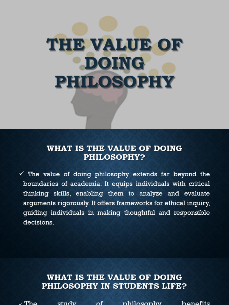 The Value of Doing Philo PDF | PDF | Thought | Reason