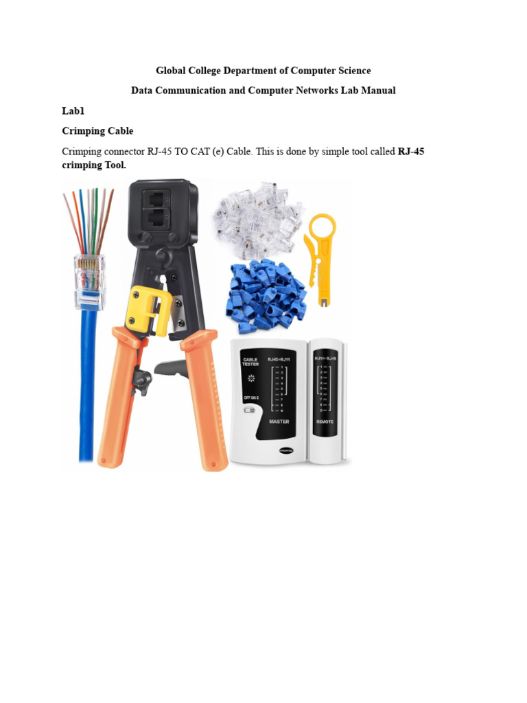Data Communication Lab 1 Manual | PDF | Computer Network | Network Switch