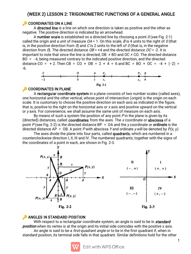 MAJ 3 - Handout 2 | PDF | Cartesian Coordinate System | Angle