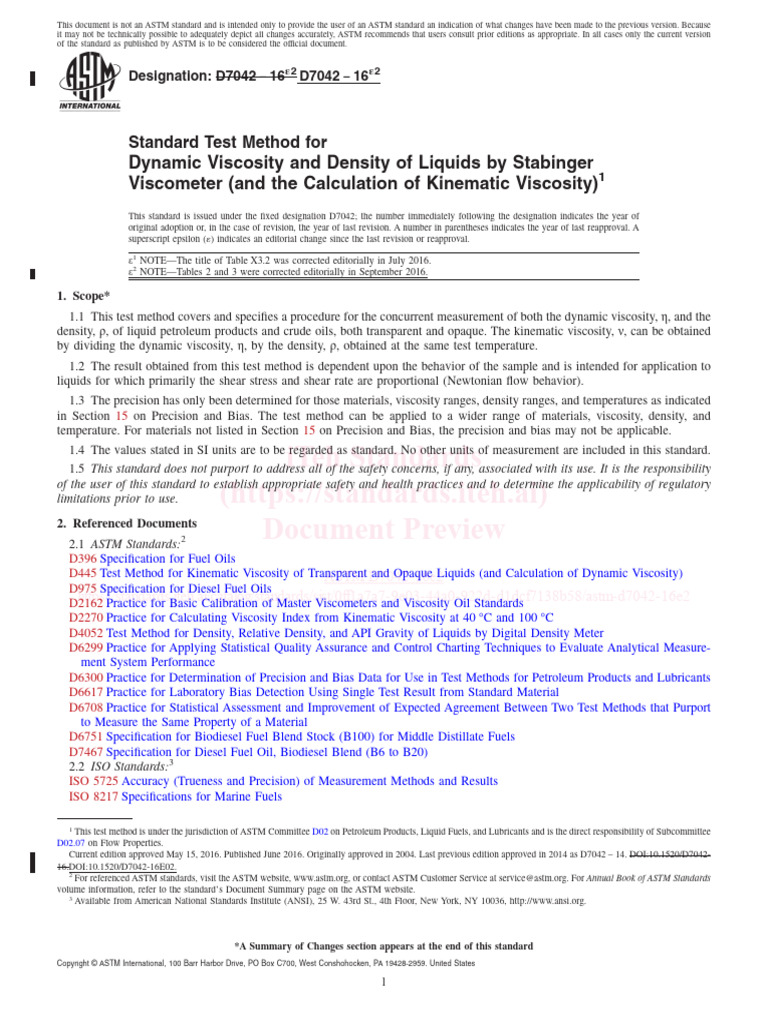 ASTM D7042 16e2 | PDF