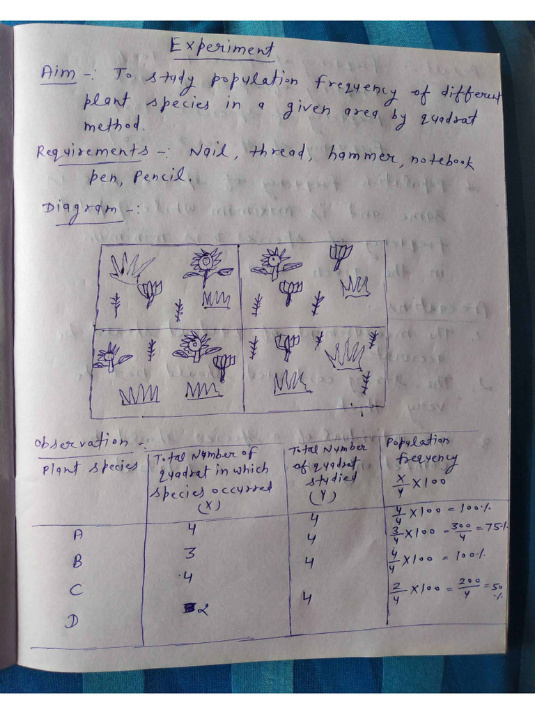 Population Frequency Experiment | PDF