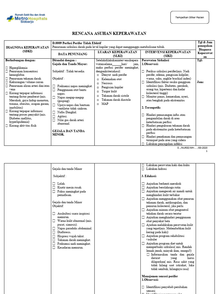 27 Perfusi Perifer Tidak Efektif | PDF