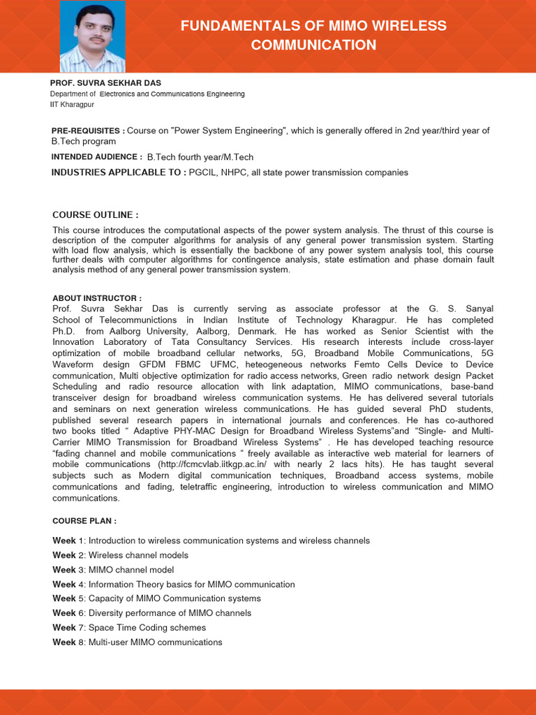 Fundamentals of Mimo Wireless Communication | PDF | Mimo | Computer Network
