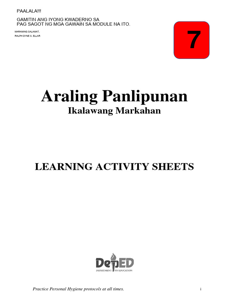 Grade 7 Q2 AP LAS | PDF