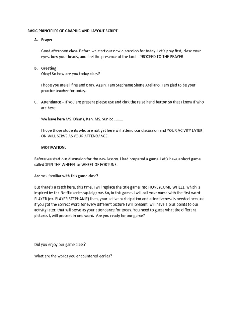 Basic Prinicples of Graphic & Layout Script | PDF | Page Layout | Graphics