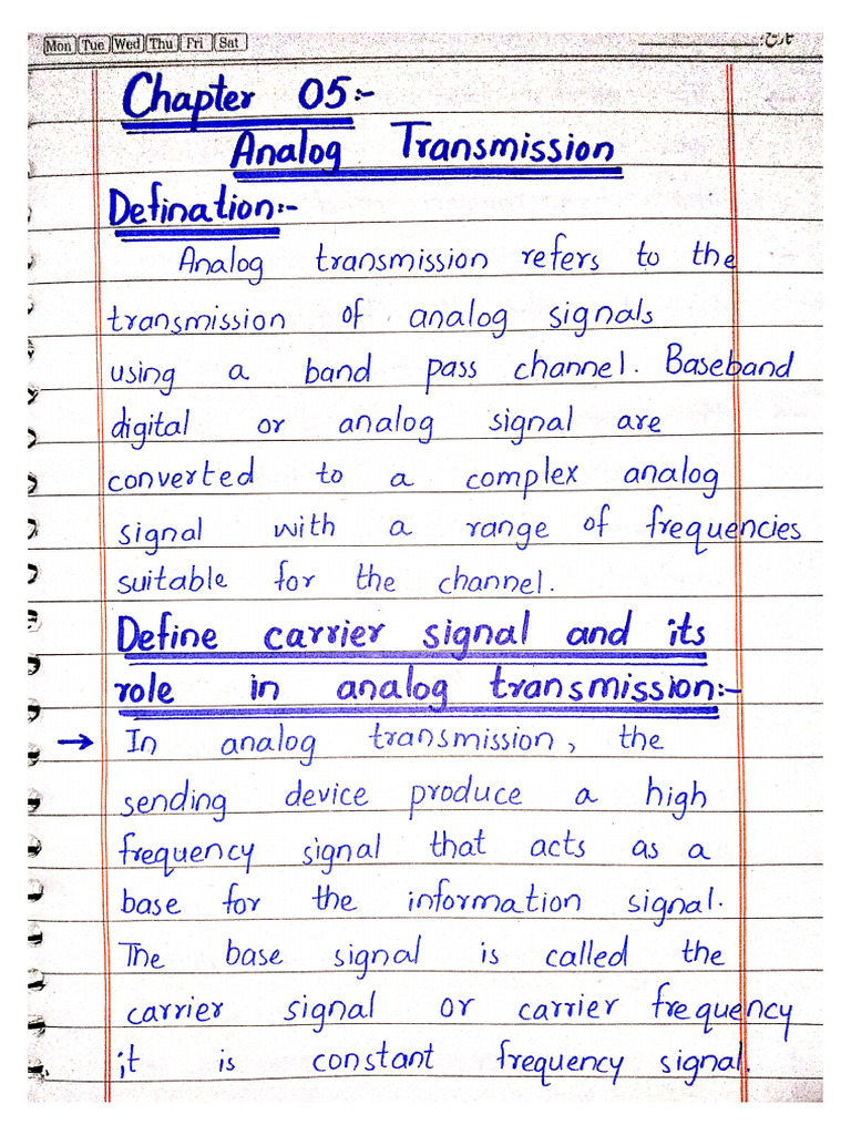 CH - 5 Analog Transmission ? | PDF
