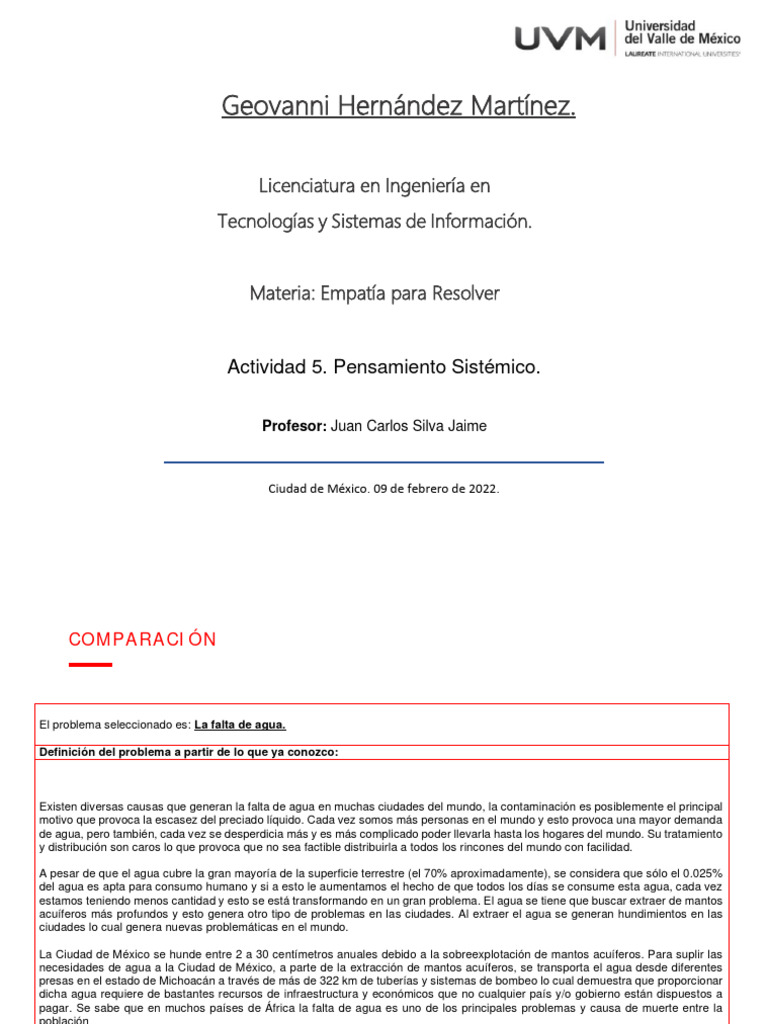 A5 - GHM 1 | PDF | Agua | Escasez de agua