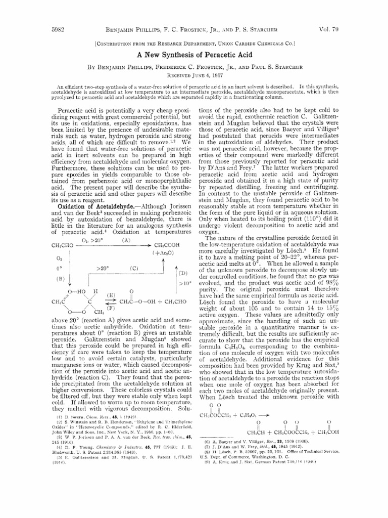 A New Synthetic of PAA | PDF | Hydrogen Peroxide | Acetic Acid
