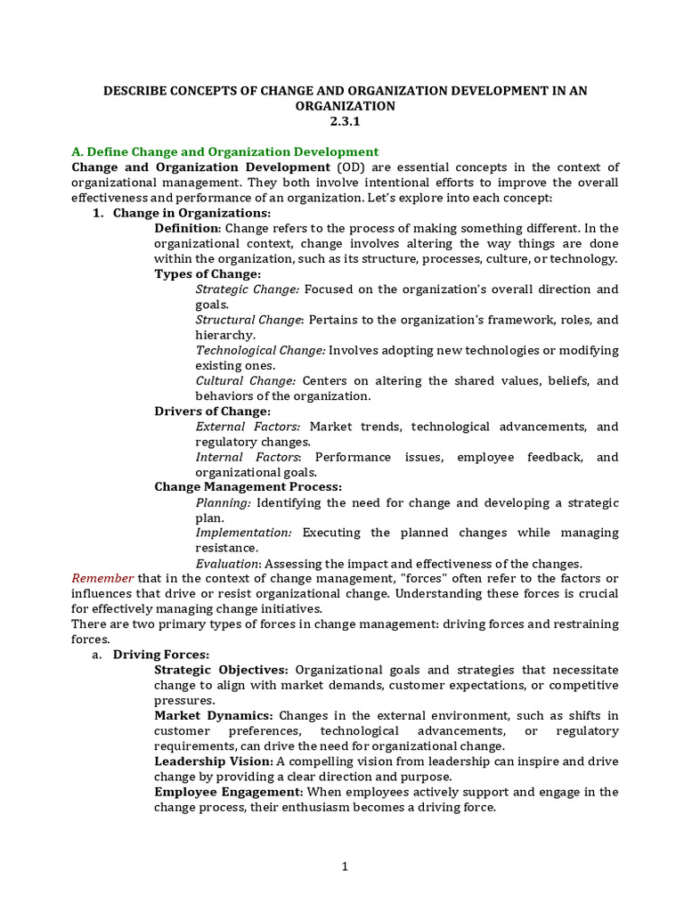 Backup of The Organizational Development Notes 27112023students | PDF ...