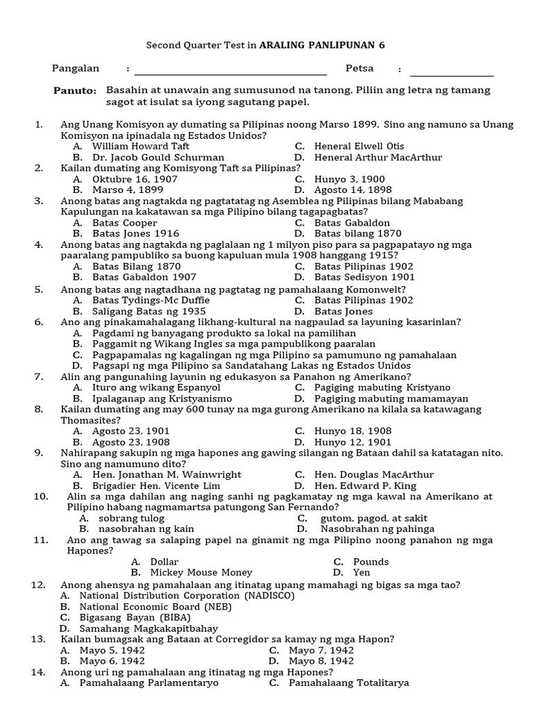 Ap 6 - Q2 - PT - New | PDF
