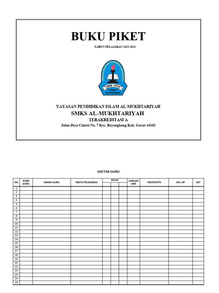 Buku Piket 2023 | PDF