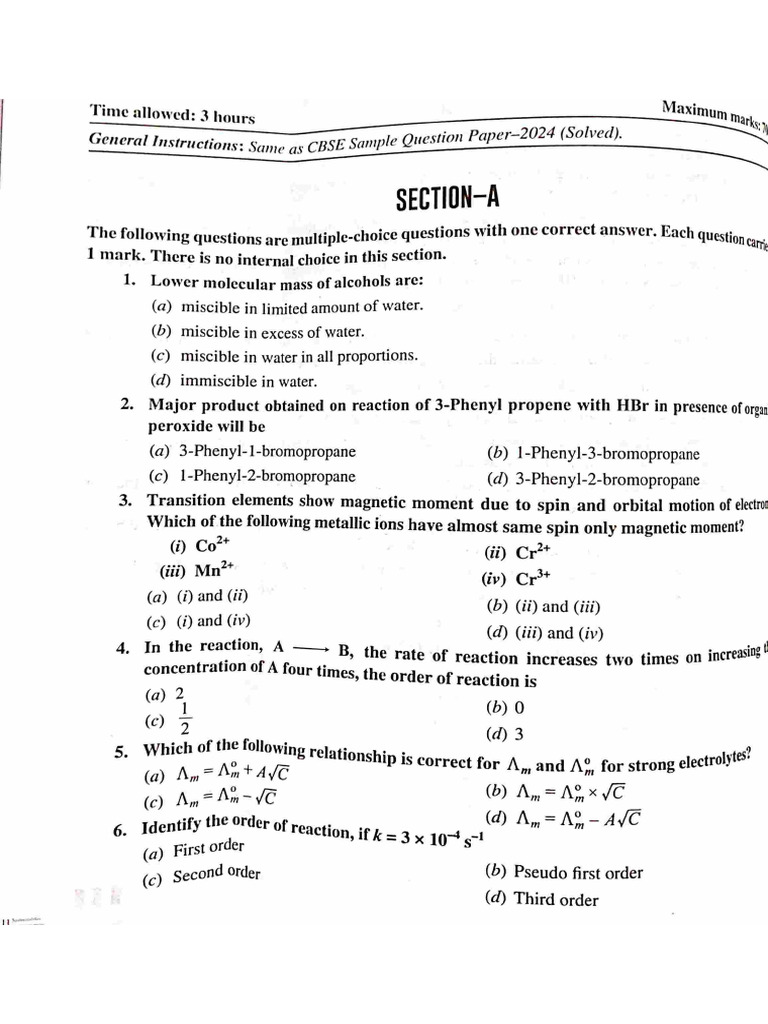 Solved Paper 5 | PDF