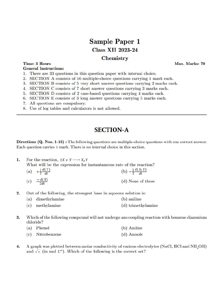 5 Sample Paper | PDF