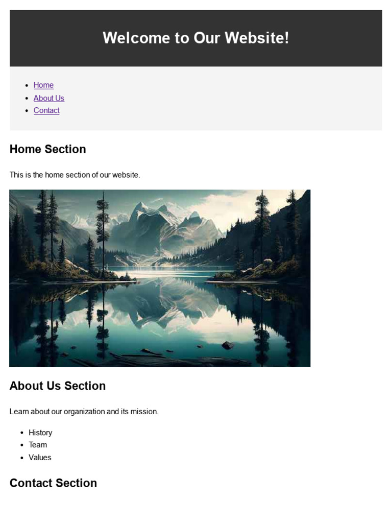 Full HTML Tag Example | PDF