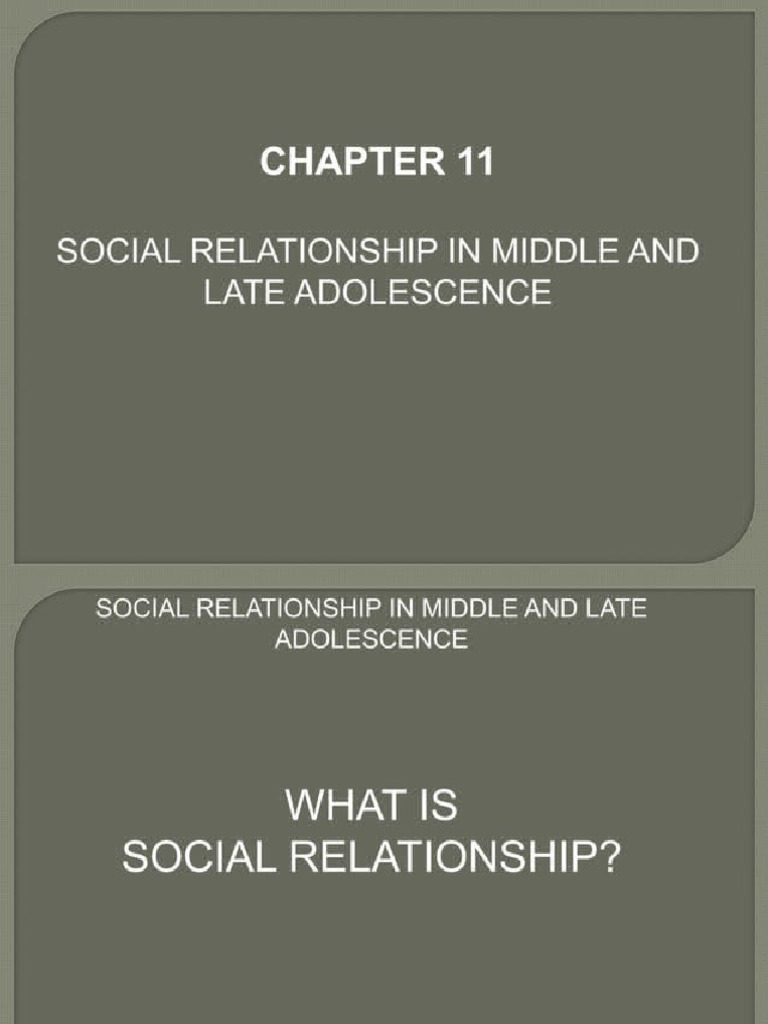 Social Relationships | PDF