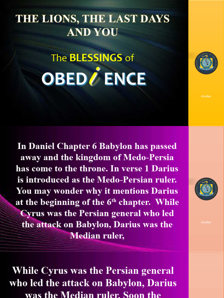 Daniel 6 New PPoint | PDF | Book Of Daniel | Achaemenid Empire