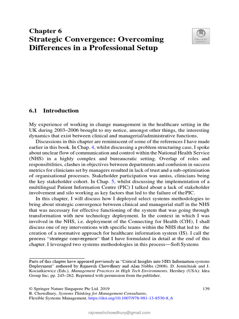 Strategic Convergence | PDF | Rationality | National Health Service